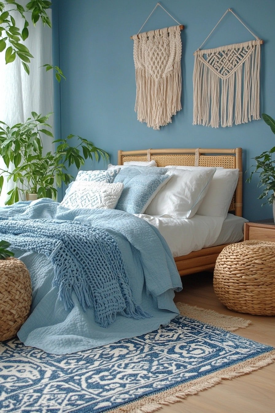 19 Light Blue Boho Bedroom Ideas for a Calming and Creative Vibe - Home ...