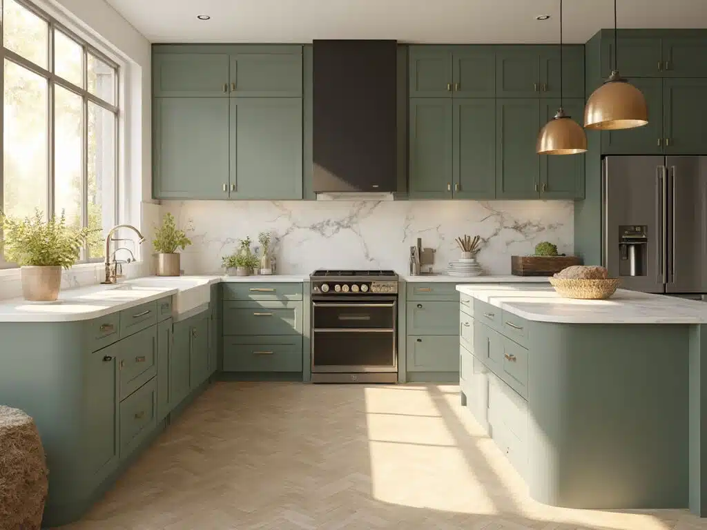 Pewter Green Kitchen Cabinets: A Designer's Definitive Guide - Home ...